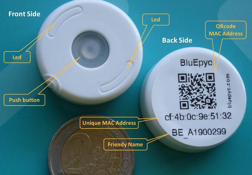 BluEpyc BLE Disk Beacon & Accessories - RFID Global